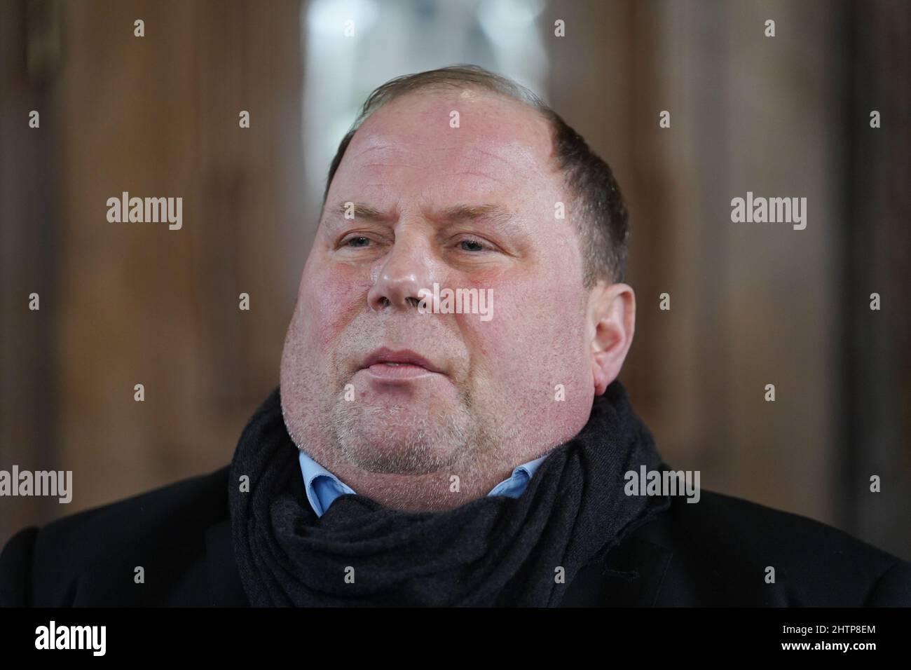 Berlin, Germany. 02nd Mar, 2022. Mirko Röder speaks for the defense in ...