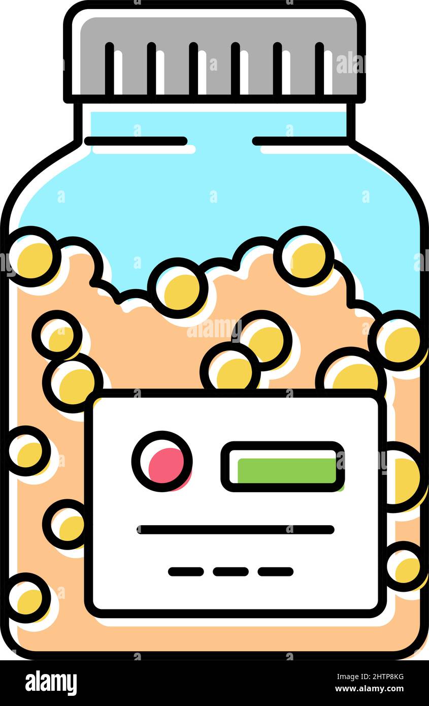 vitamins homeopathy bottle color icon vector illustration Stock Vector ...