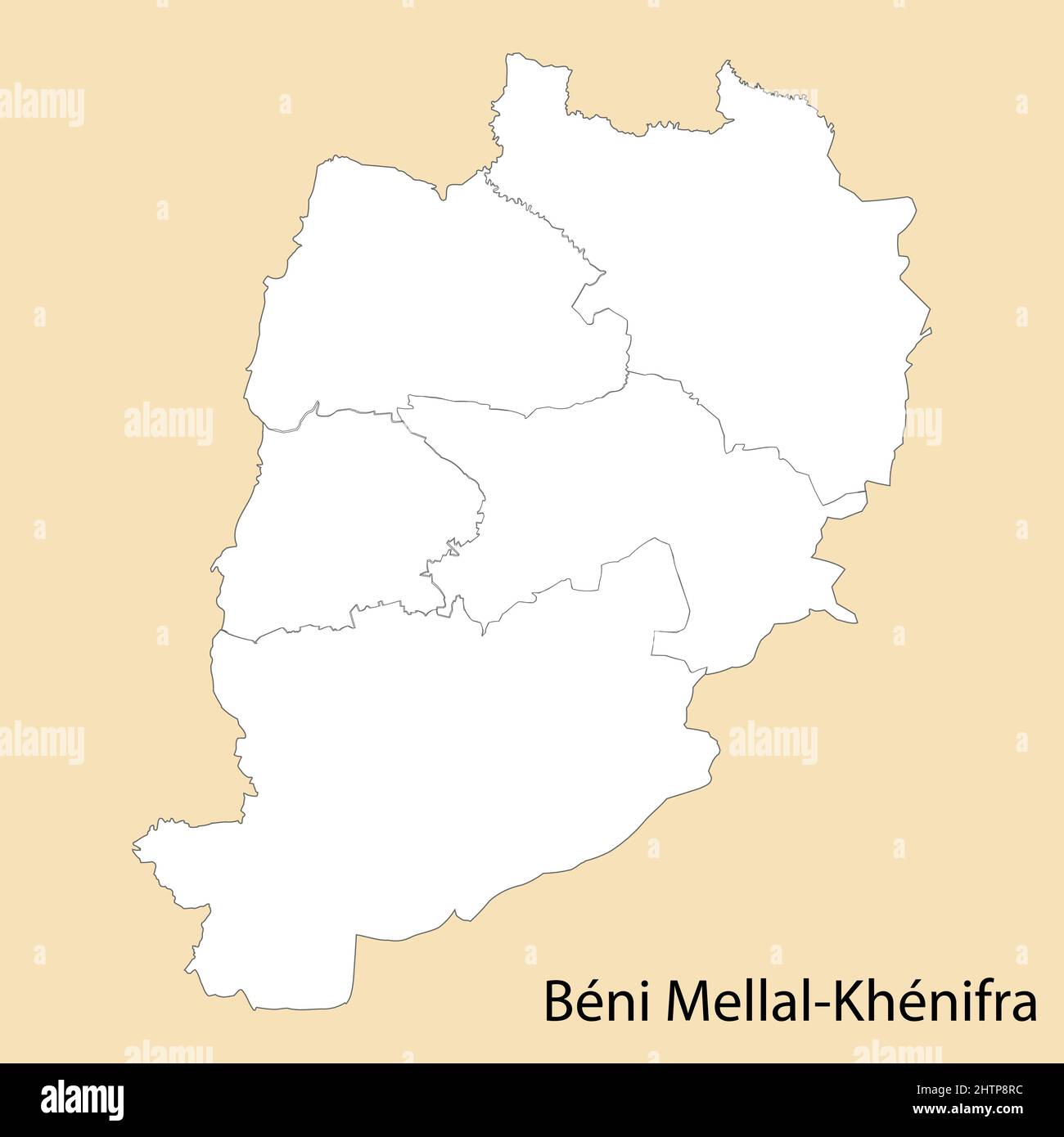 High Quality map of Beni Mellal-Khenifra is a province of Morocco, with ...