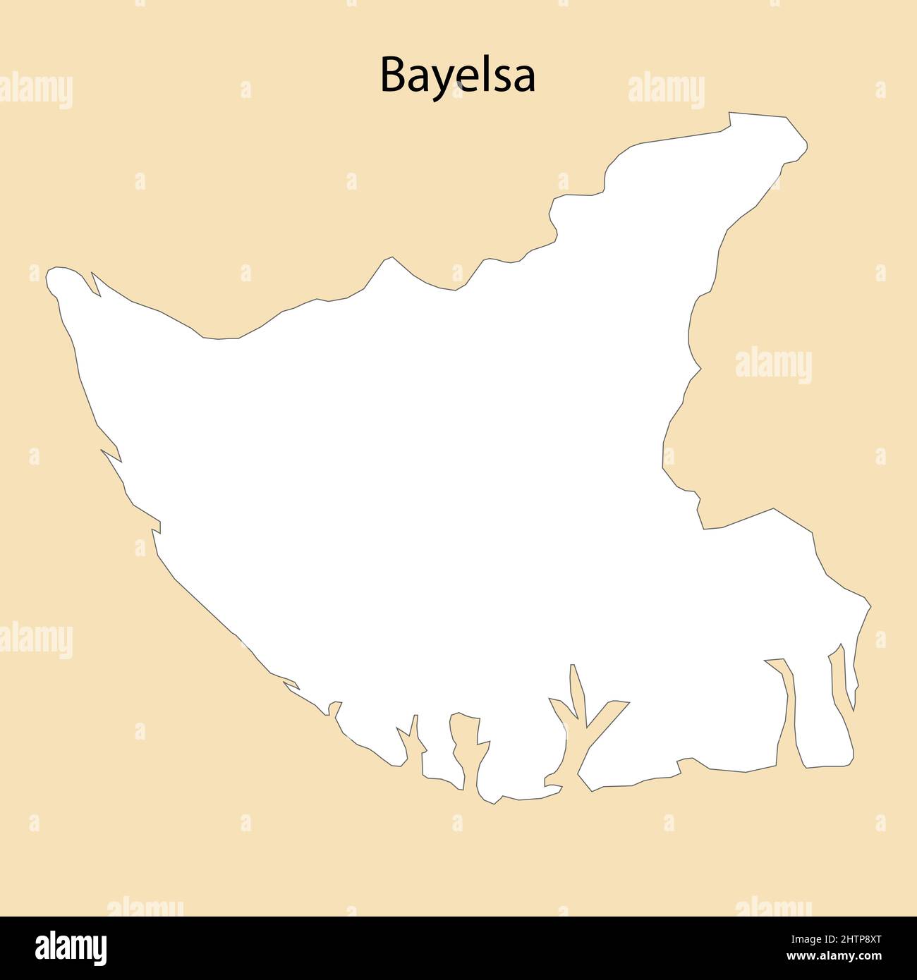 Bayelsa vector outline map hi-res stock photography and images - Alamy