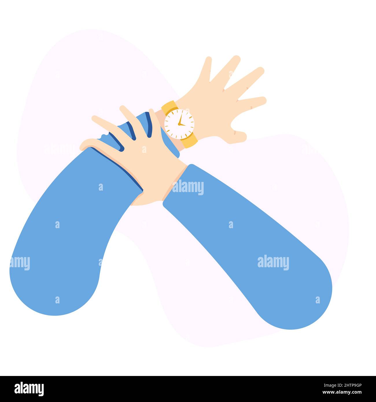 Hand woman watch on Cut Out Stock Images & Pictures - Alamy