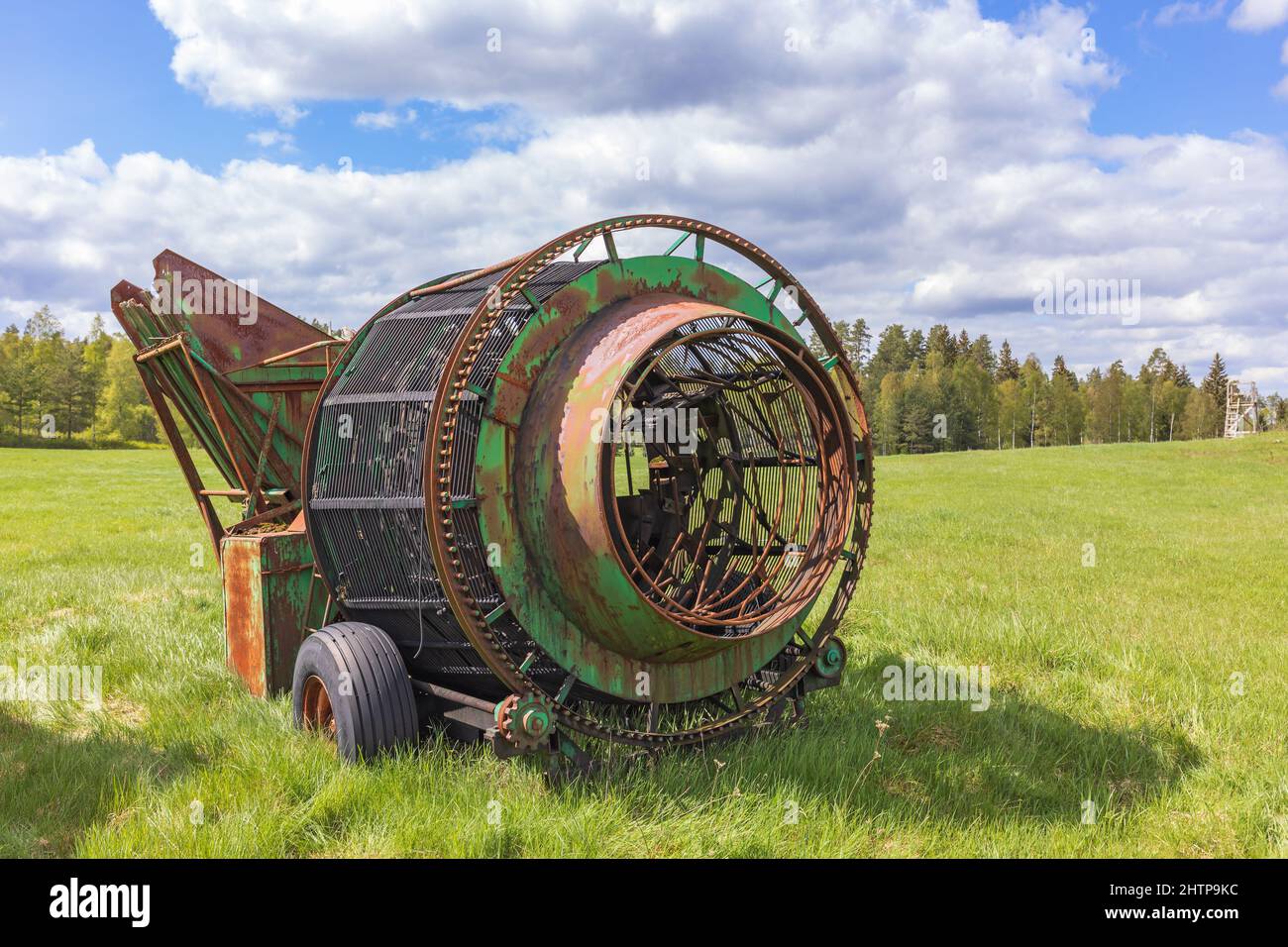 Old potato harvester hi-res stock photography and images - Alamy