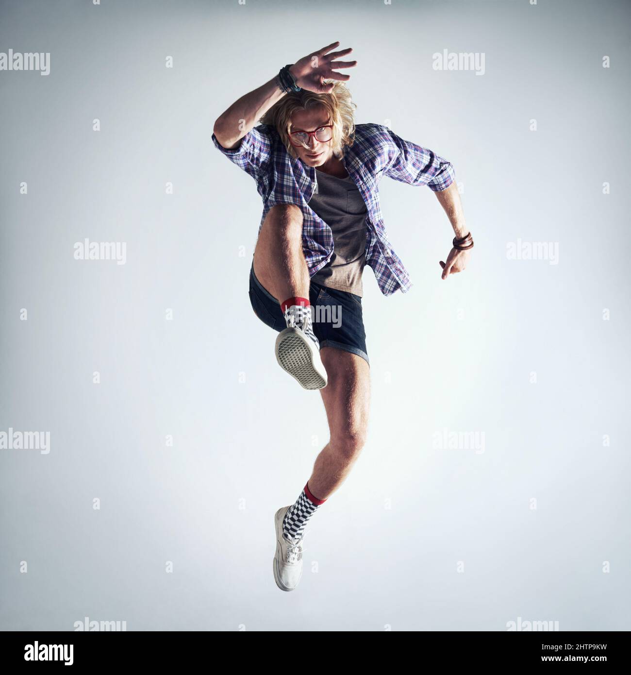 Young strange man dancing hi-res stock photography and images - Alamy