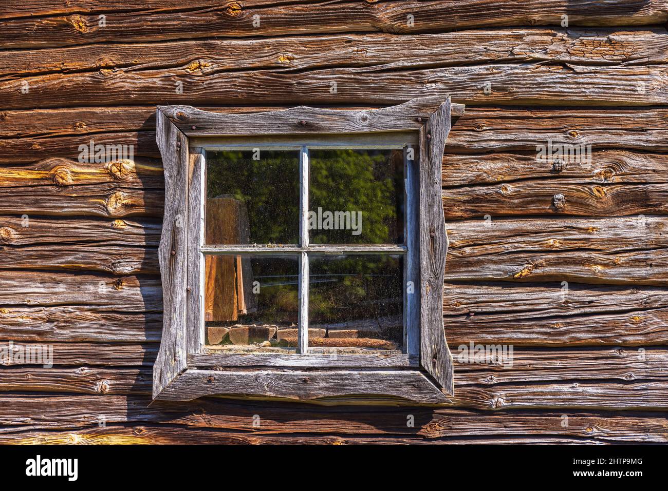 Window on an old timbered barn Stock Photo - Alamy
