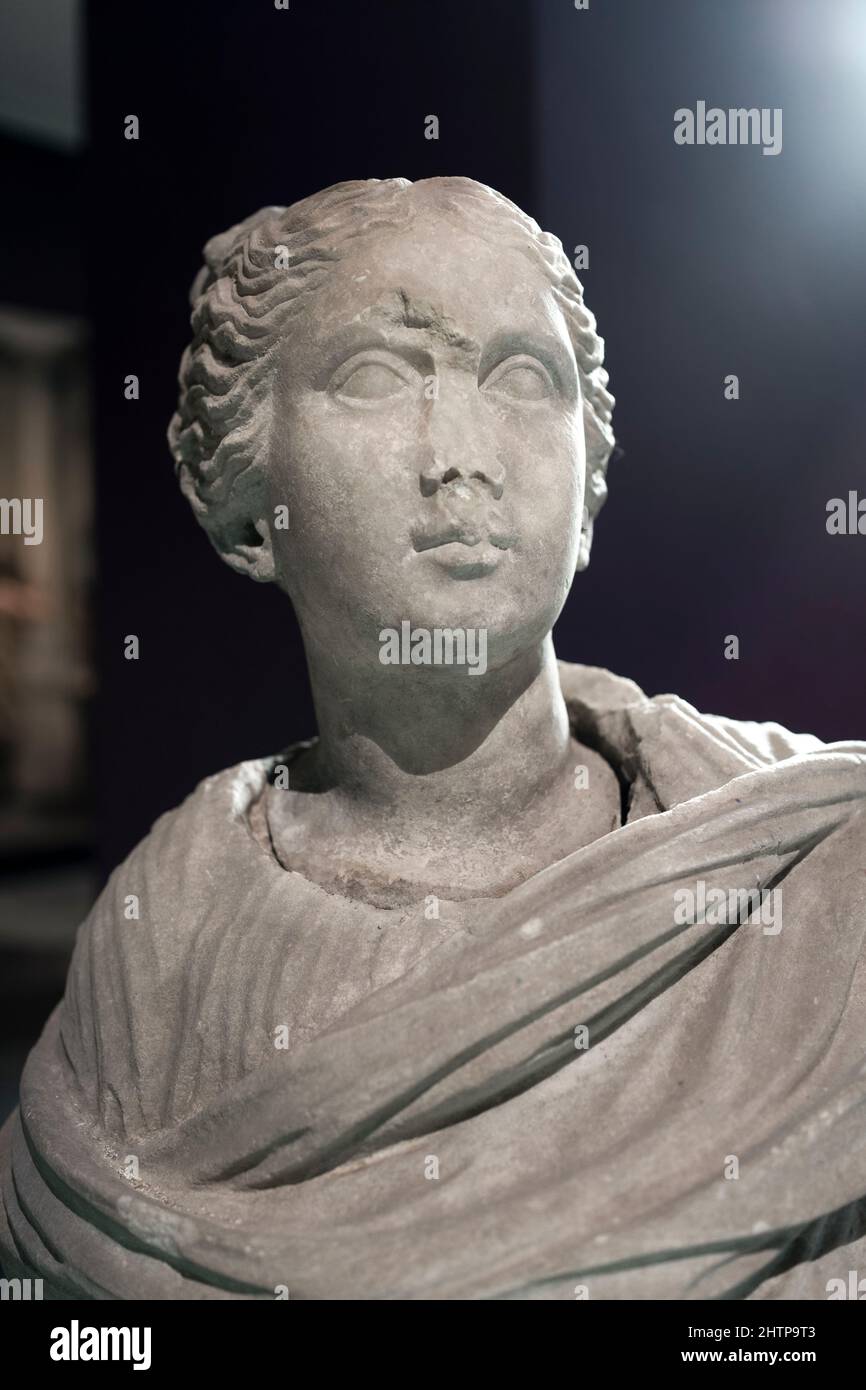 Ancient Greek sculpture of Kore from Magnesia ad Meandrum (Germencik ...