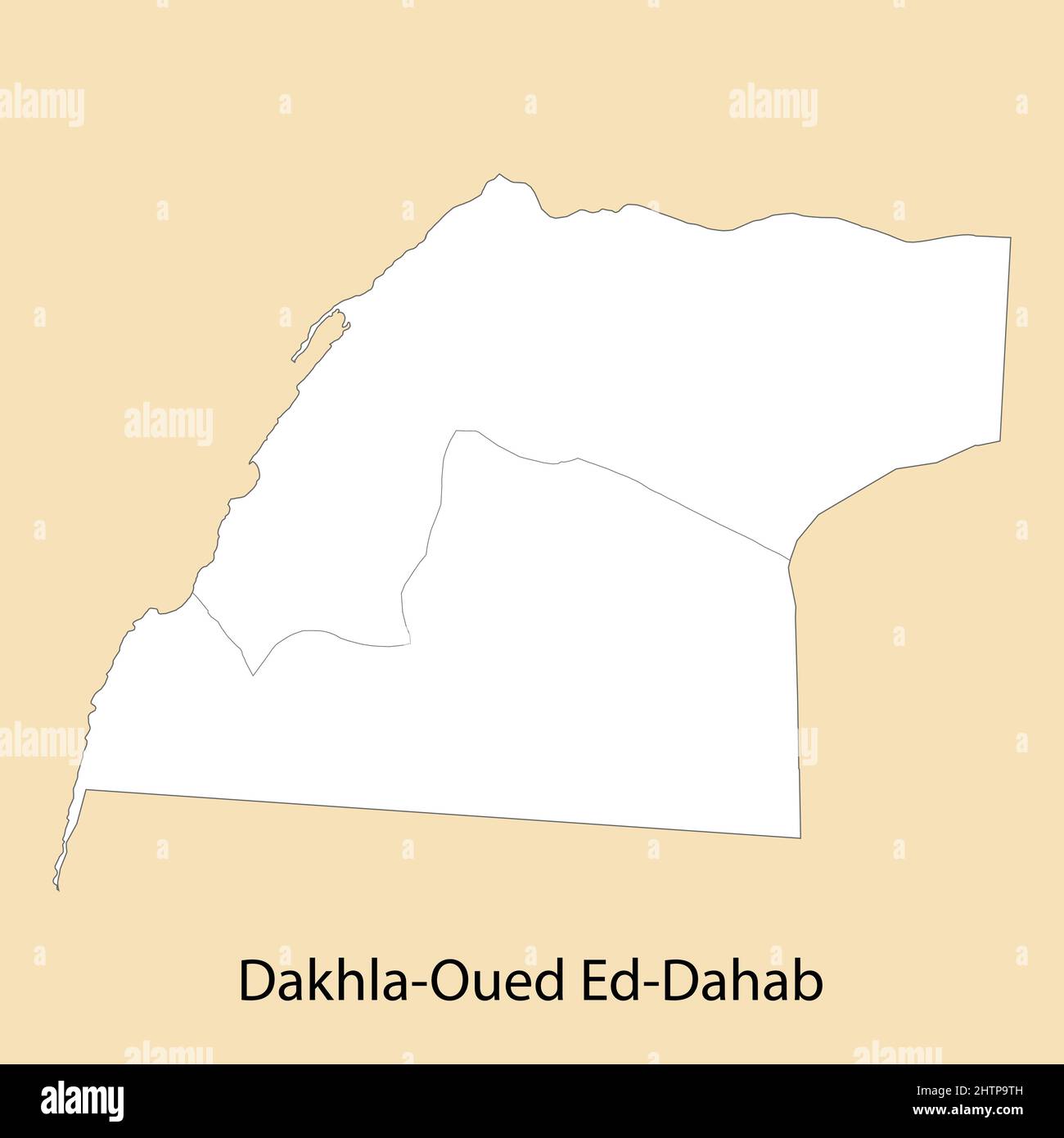 High Quality map of Dakhla-Oued Ed-Dahab is a province of Morocco, with ...