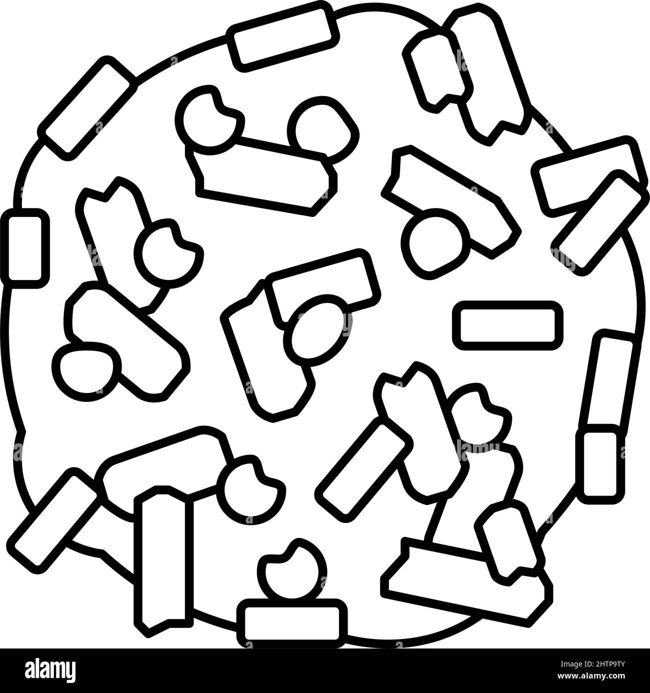 wood pellets line icon vector illustration Stock Vector Image & Art - Alamy