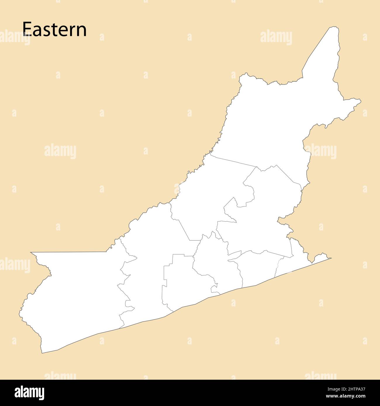 Map eastern province districts detailed hi-res stock photography and ...