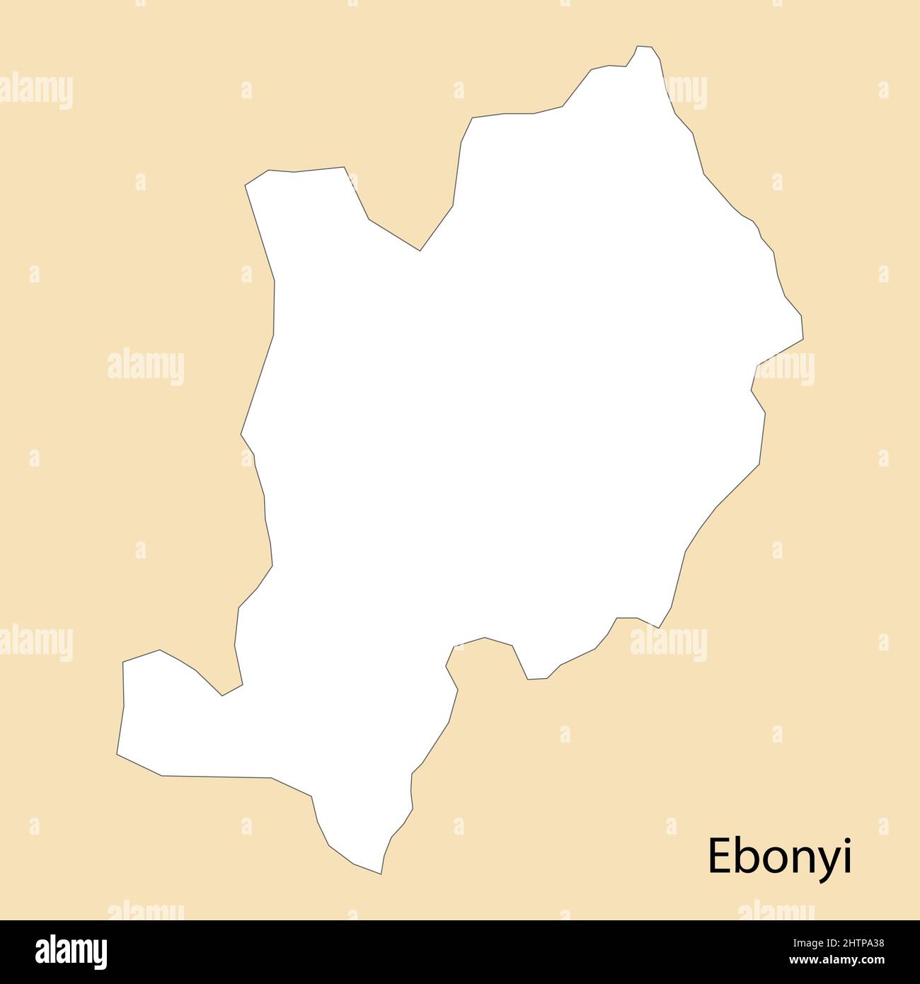 High Quality map of Ebonyi is a region of Nigeria, with borders of the ...