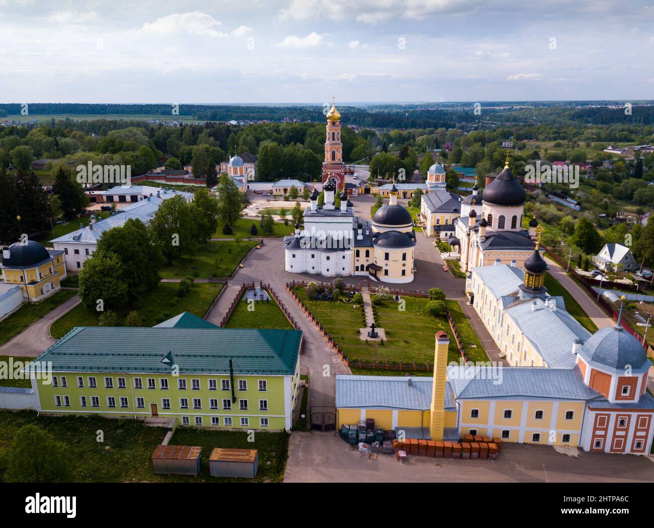 Aerial view of Holy Ascension Davids desert. Moscow region Stock Photo ...
