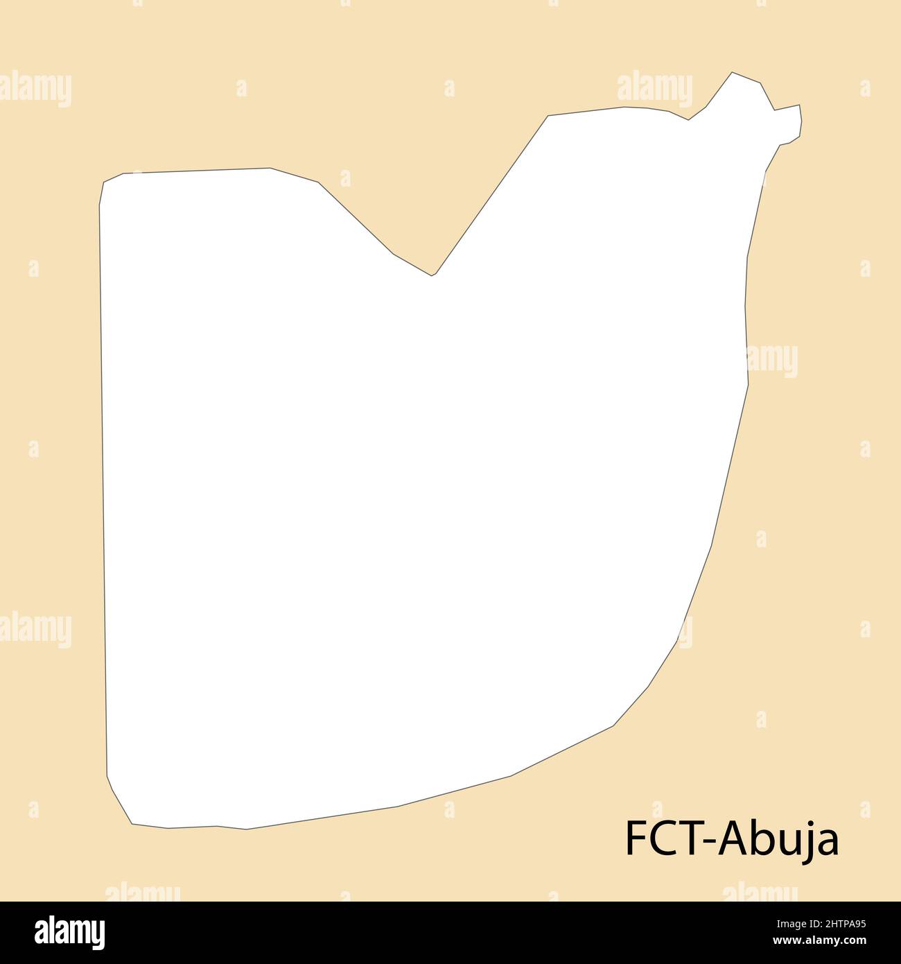 High Quality map of FCT-Abuja is a region of Nigeria, with borders of ...