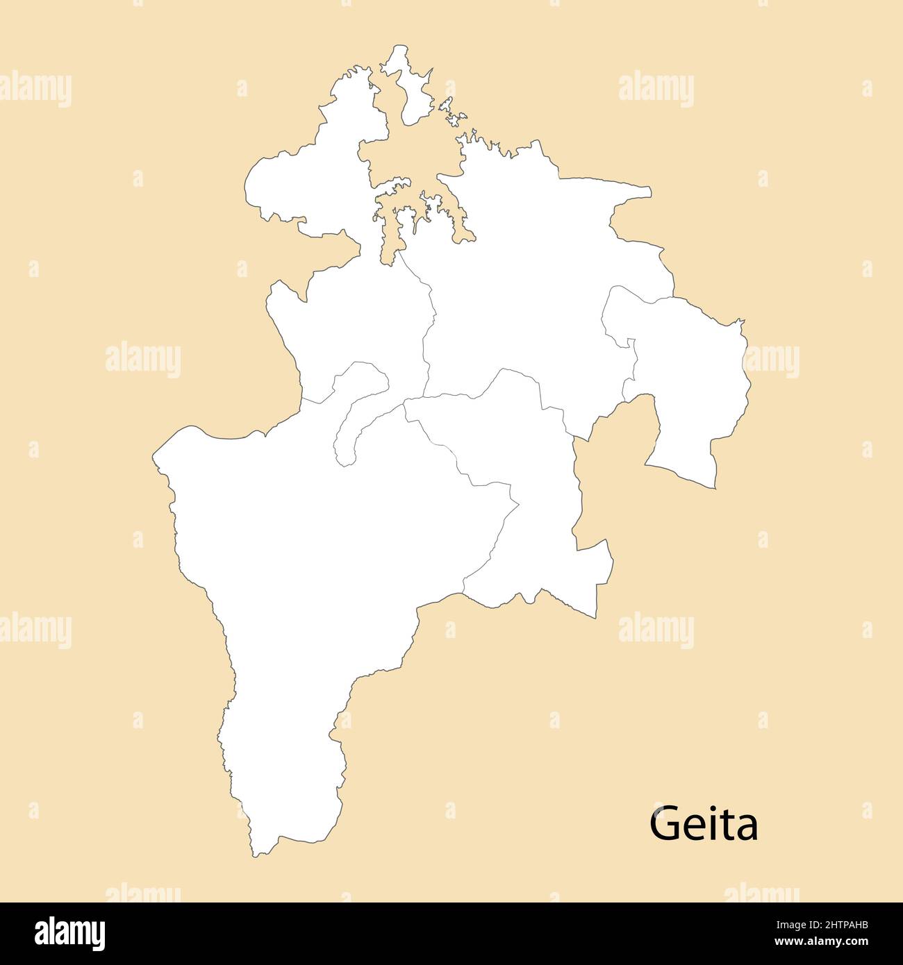 High Quality map of Geita is a region of Tanzania, with borders of the ...