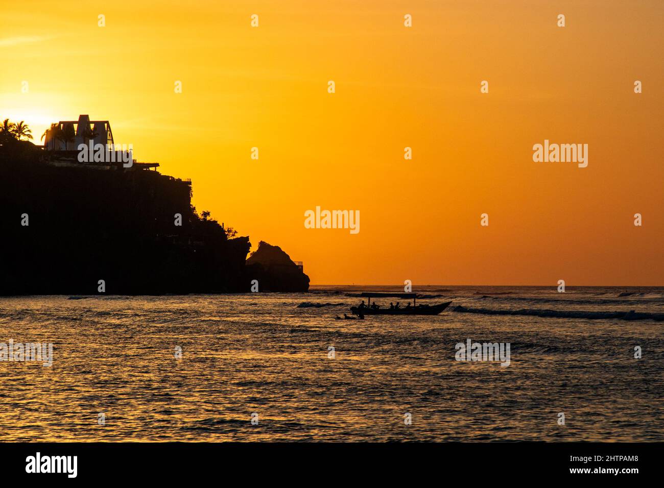 Beautiful sunset on the beach Stock Photo - Alamy