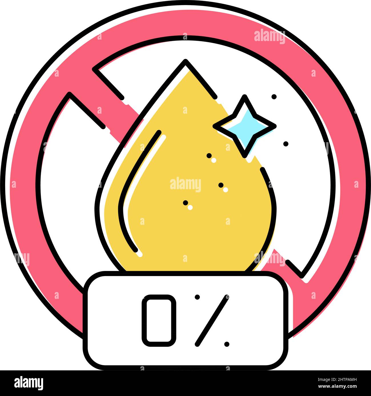 alcohol free cosmetic color icon vector illustration Stock Vector Image ...