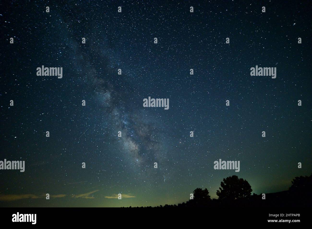 Beautiful view of stars in the sky at night Stock Photo - Alamy