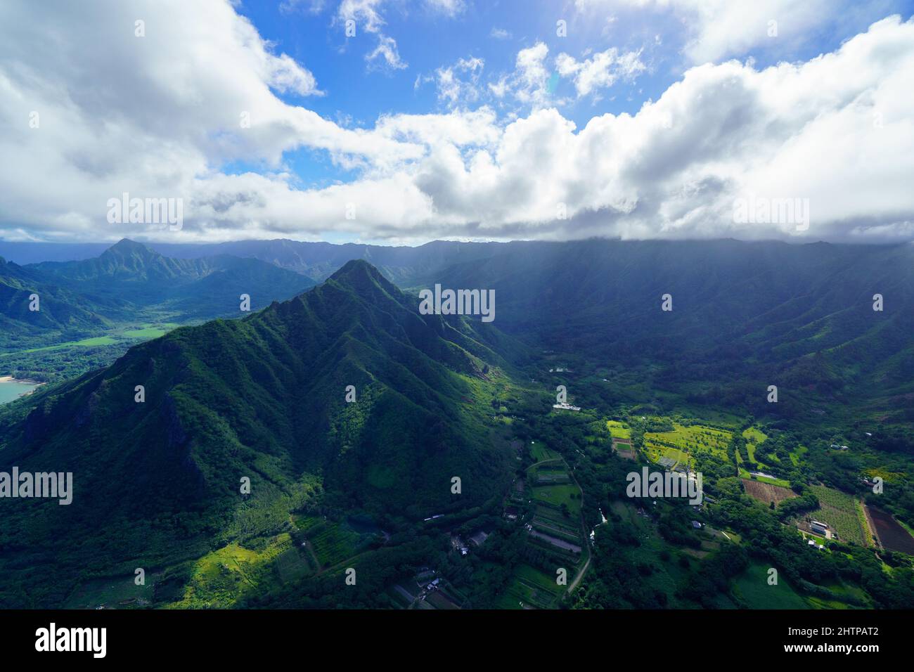 Aerial daytime landscape shot Stock Photo - Alamy
