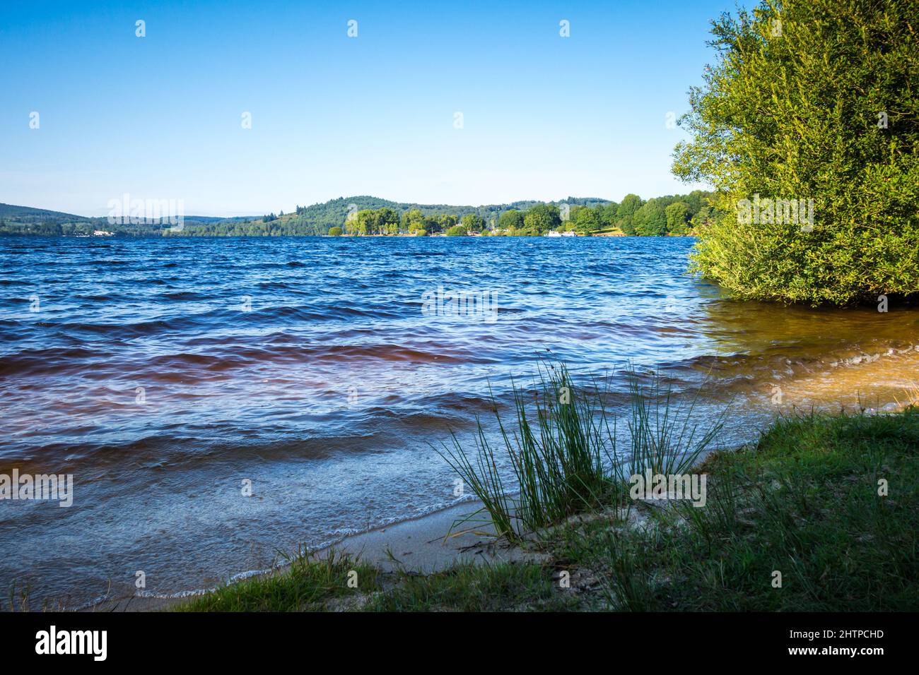 Lake of Vassiviere field and forest, Limousin, France Stock Photo - Alamy