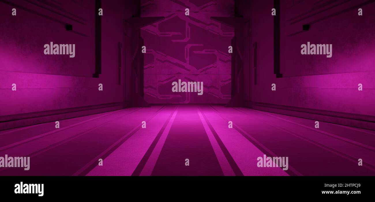 Futuristic Technology Podium Industrial Room Scene Revolutionary Bright ...