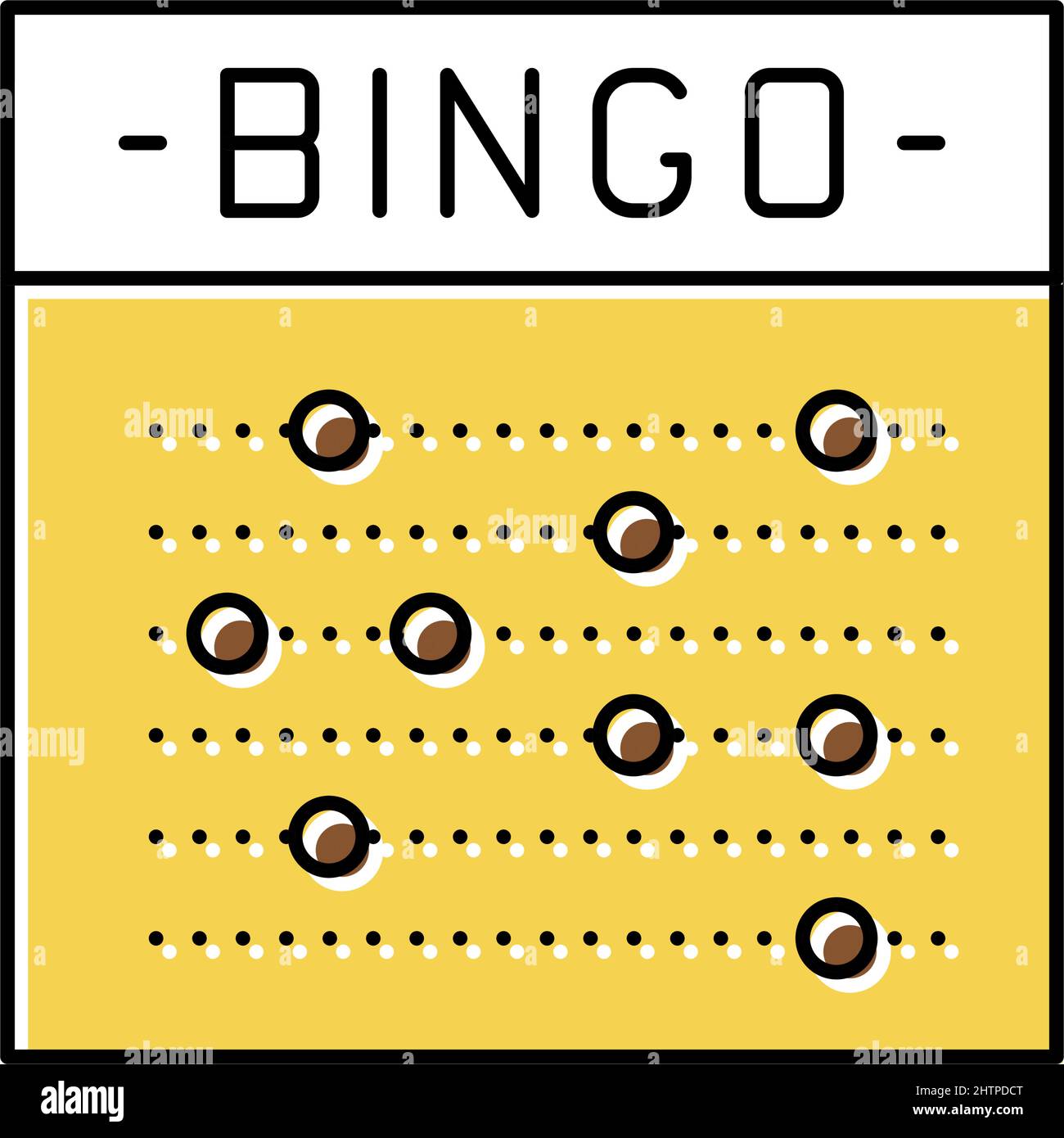 bingo game color icon vector illustration Stock Vector Image & Art - Alamy