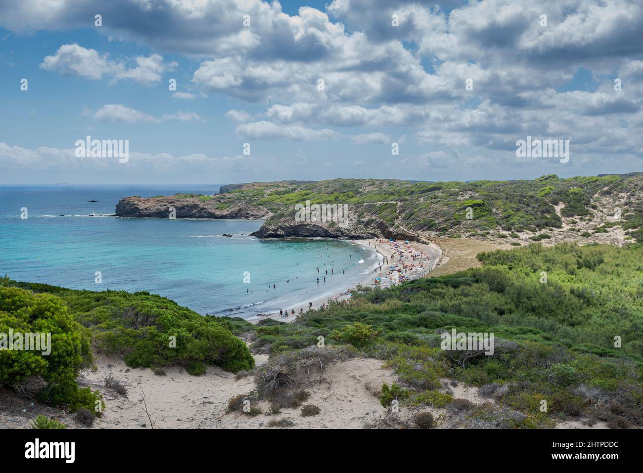 Views of Cala Tortuga, in the municipality of Mahon, Menorca, Spai ...