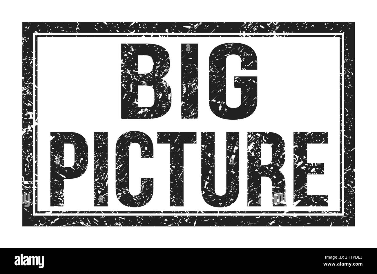 BIG PICTURE, words written on black rectangle stamp sign Stock Photo ...