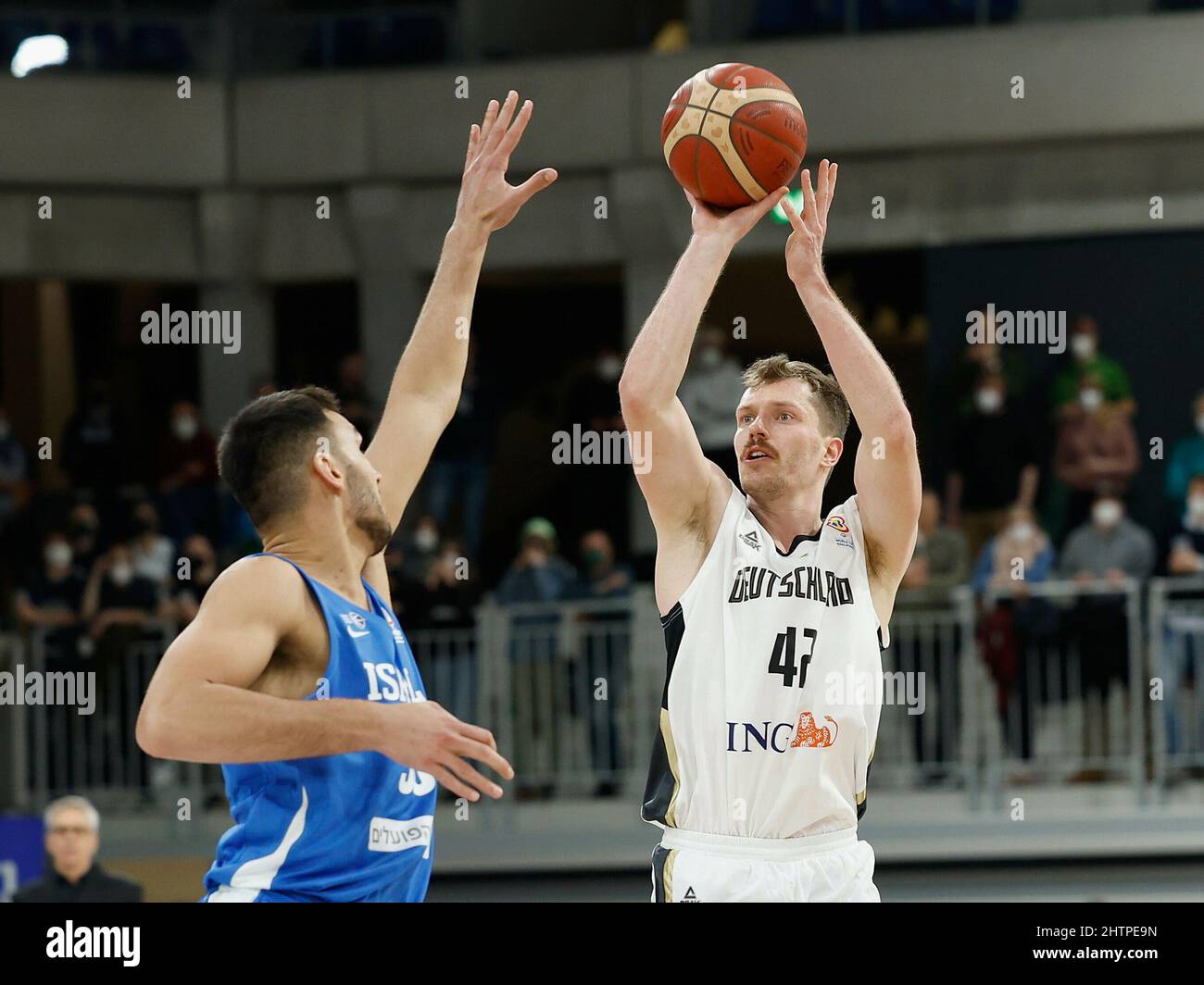 firo : Basketball: February 28th, 2022, Germany - Israel, FIBA ...