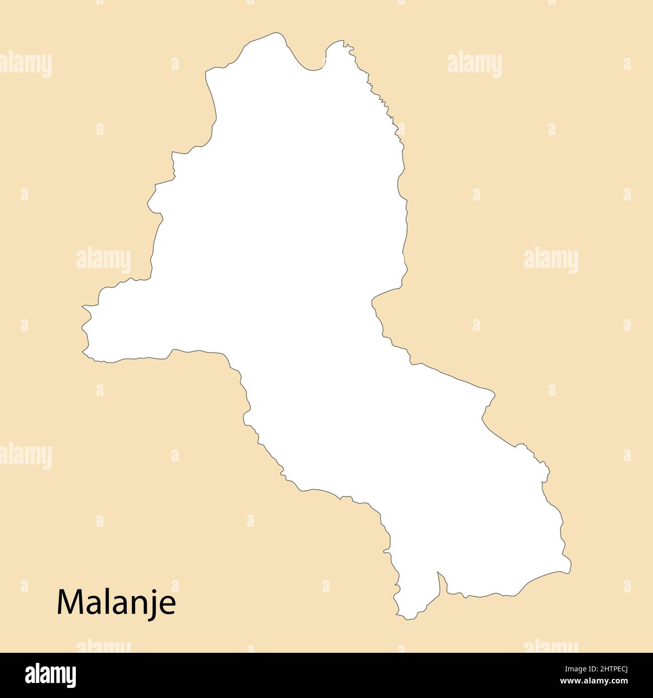 High Quality map of Malanje is a region of Angola, with borders of the ...