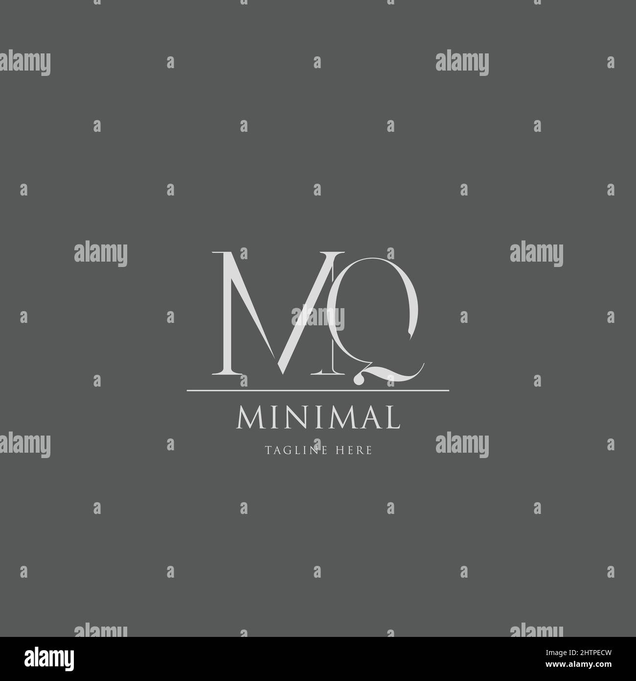 Creative Minimal Alphabet MQ Icon Logo Template Stock Vector Image ...