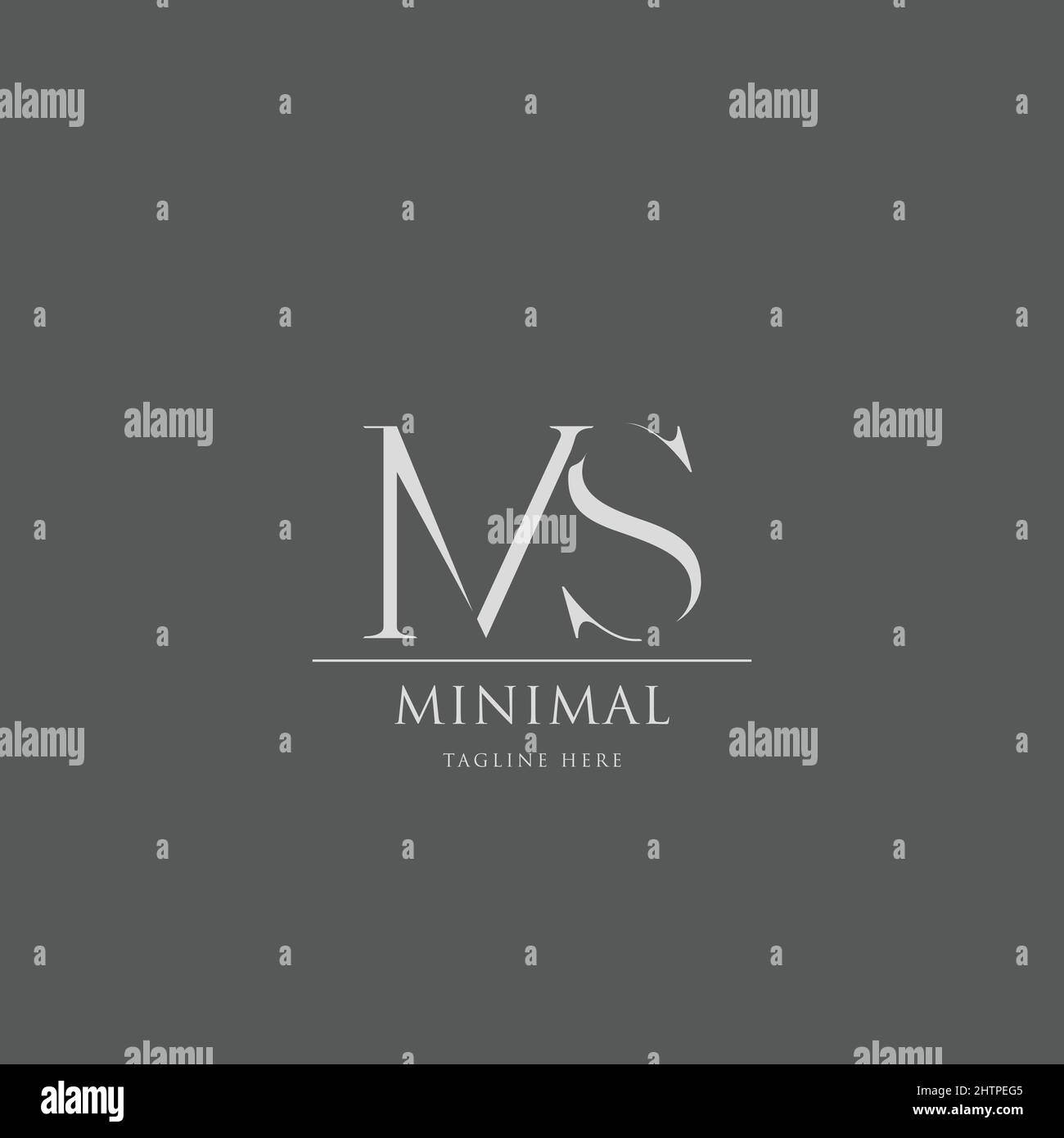 Creative Minimal Alphabet MS Icon Logo Template Stock Vector Image ...