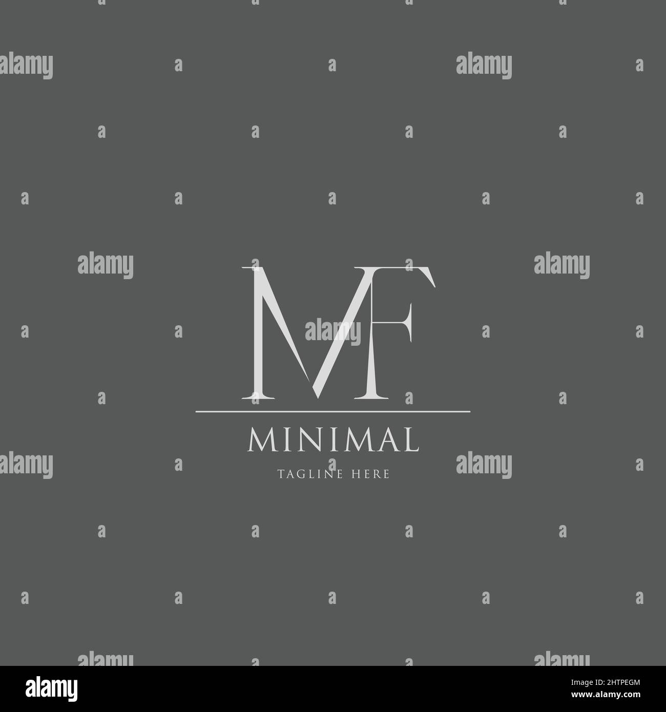 Creative Minimal Alphabet MF Icon Logo Template Stock Vector Image ...