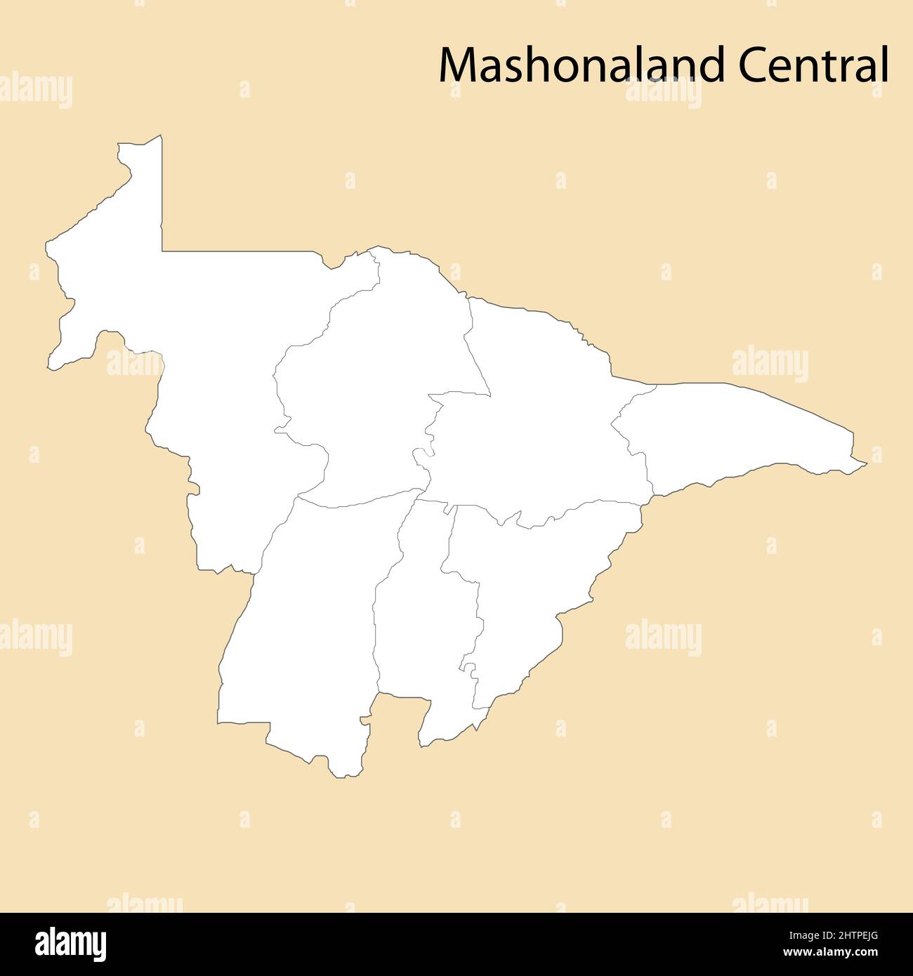 High Quality map of Mashonaland Central is a region of Zimbabwe, with ...