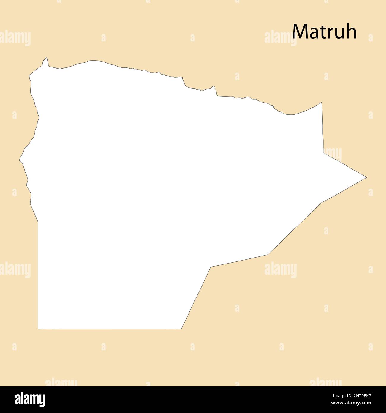 High Quality map of Matruh is a region of Egypt, with borders of the ...