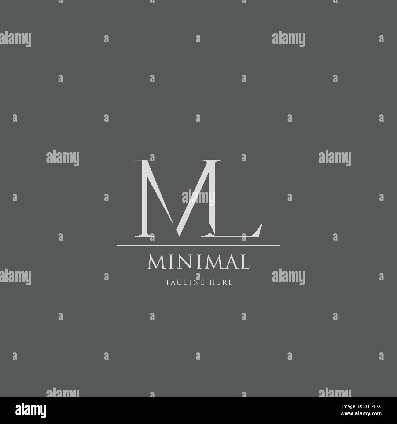 Creative Minimal Alphabet ML Icon Logo Template Stock Vector Image ...