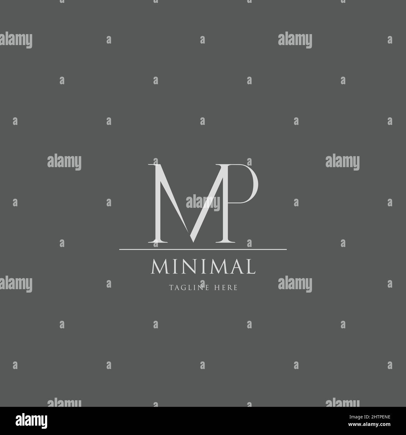 Creative Minimal Alphabet MP Icon Logo Template Stock Vector Image ...