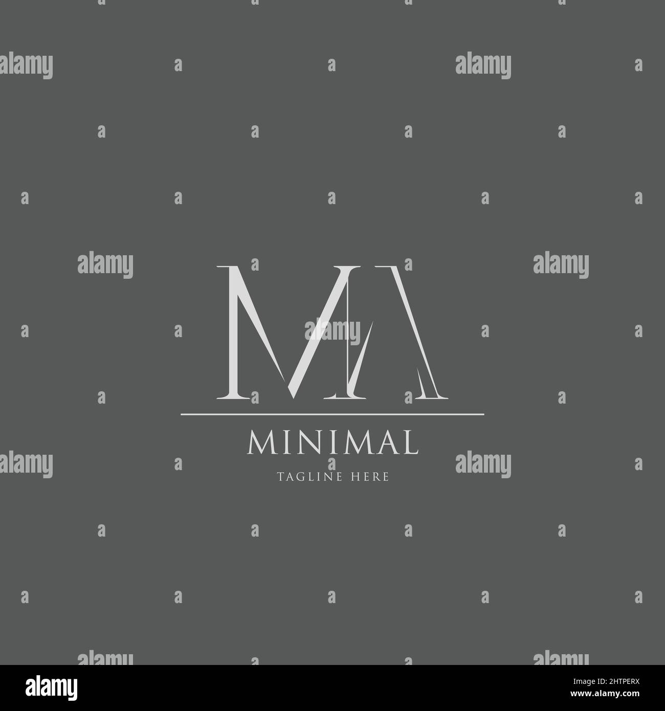 Creative Minimal Alphabet MA Icon Logo Template Stock Vector Image ...