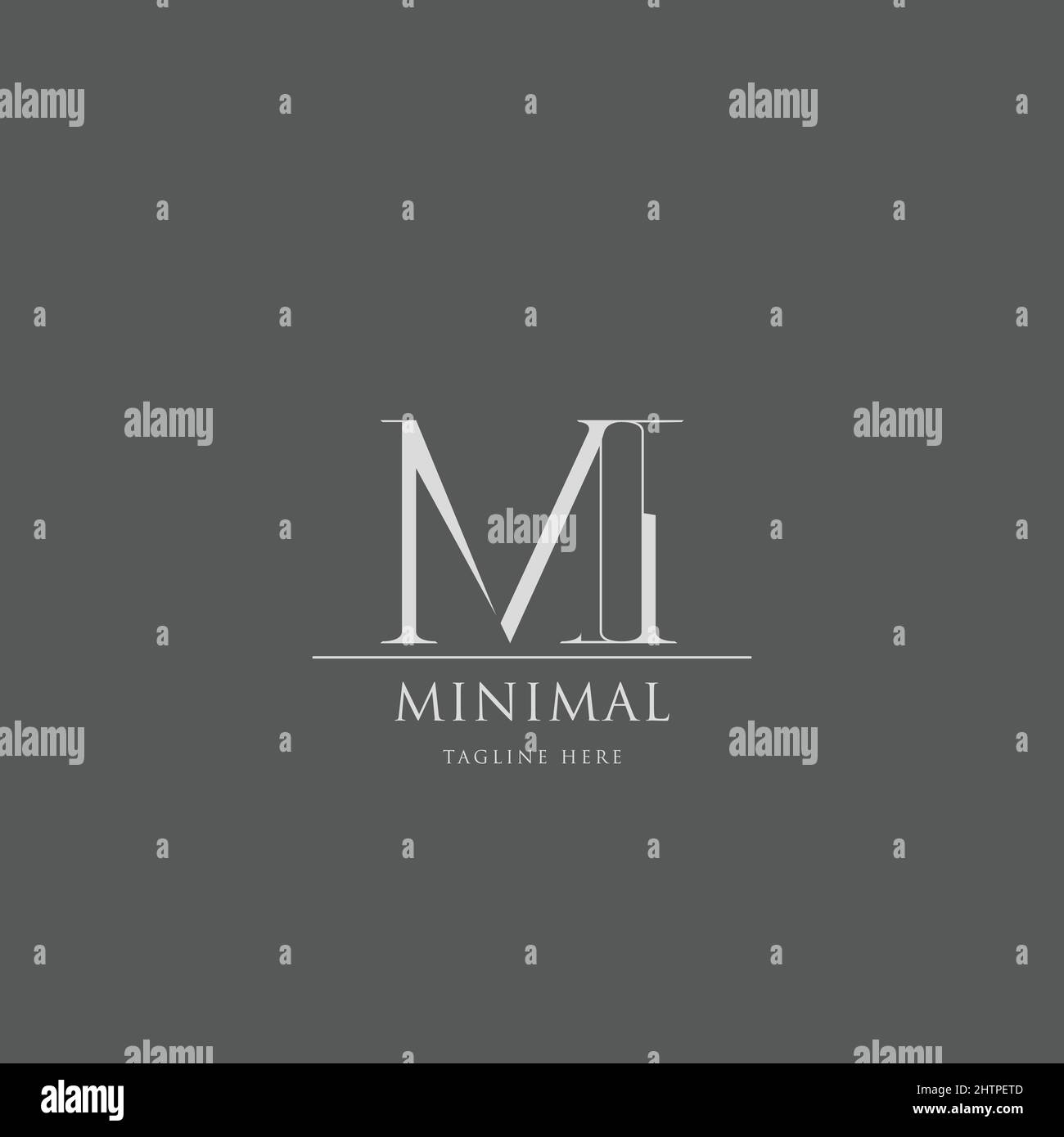 Creative Minimal Alphabet MI Icon Logo Template Stock Vector Image ...
