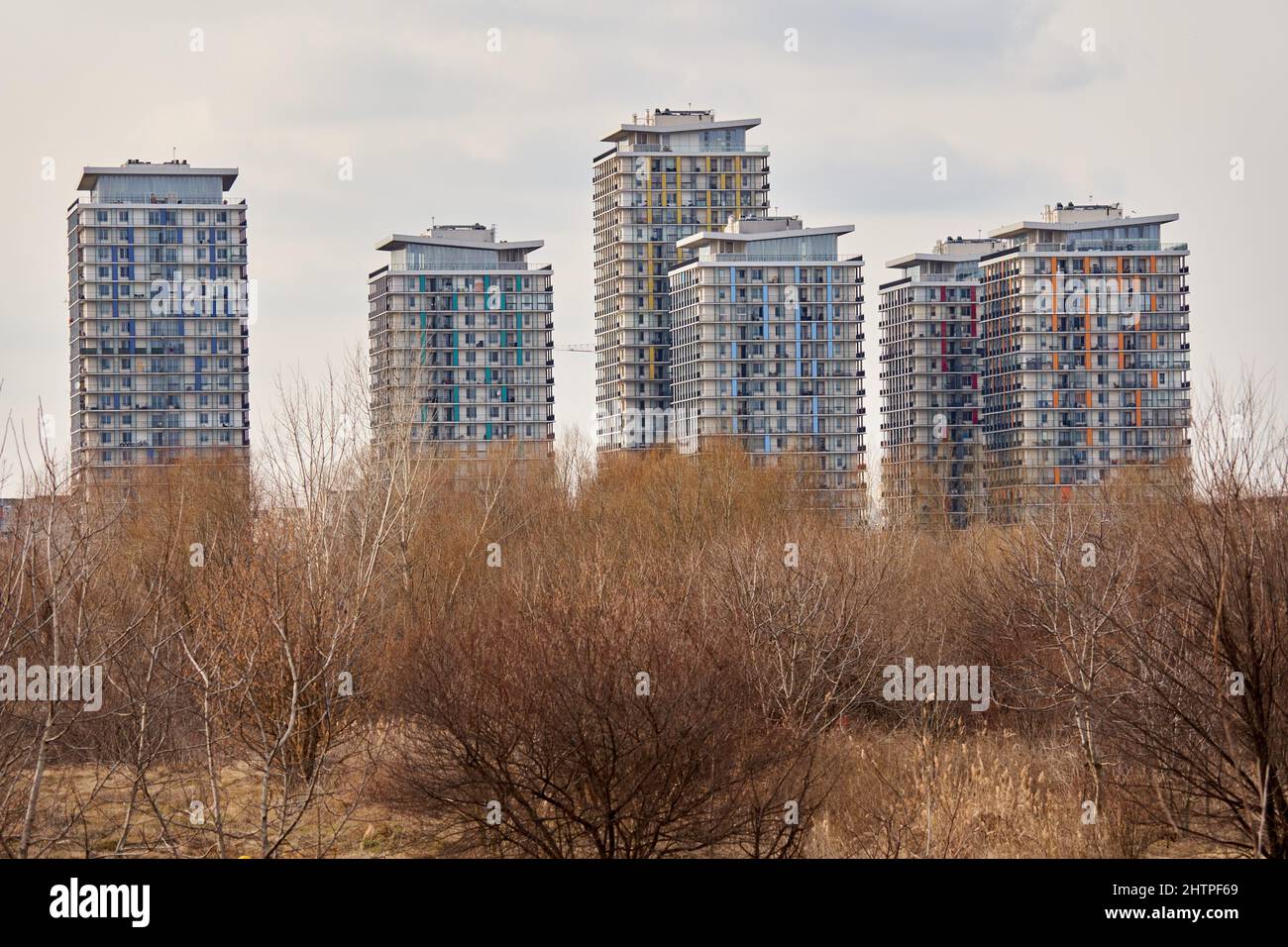 Apartment block complex with modern buildings Stock Photo - Alamy