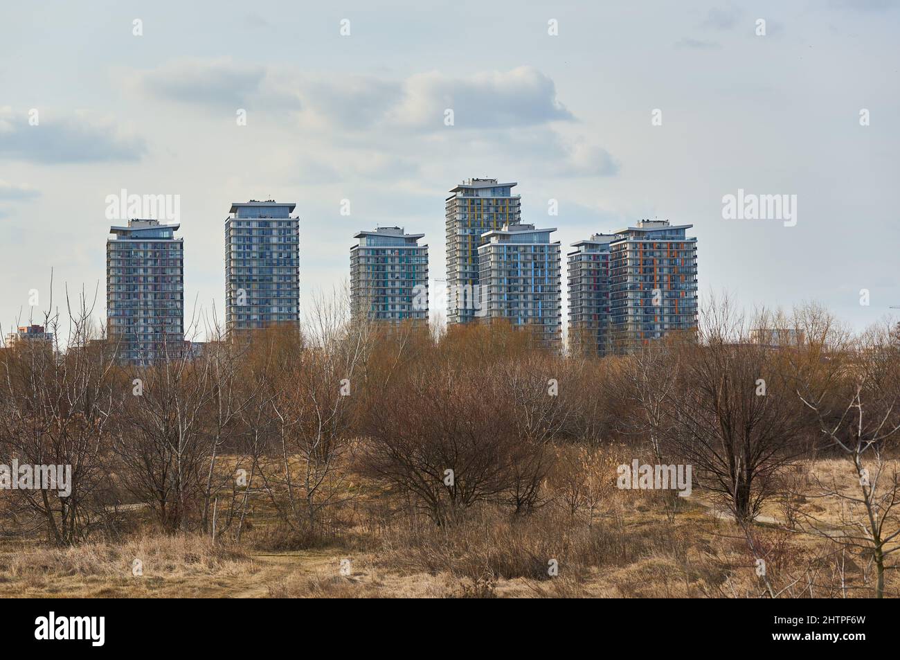 Apartment block complex with modern buildings Stock Photo - Alamy