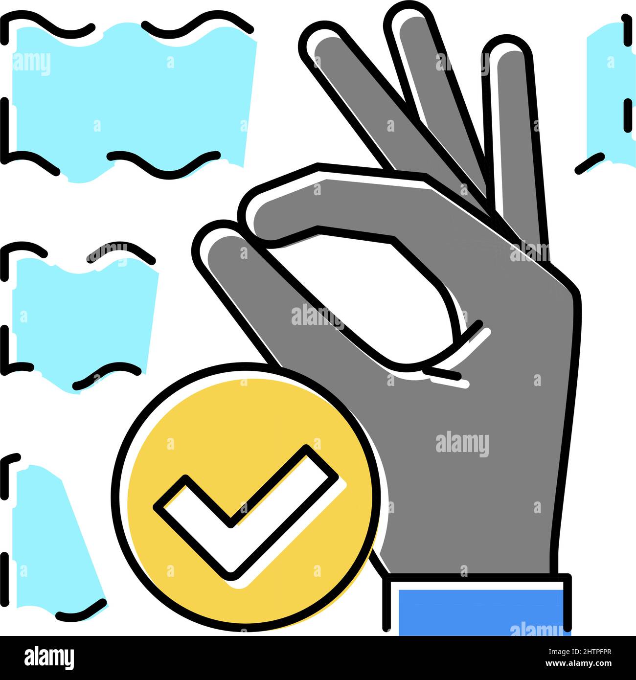 ok diver gesture color icon vector illustration Stock Vector Image ...