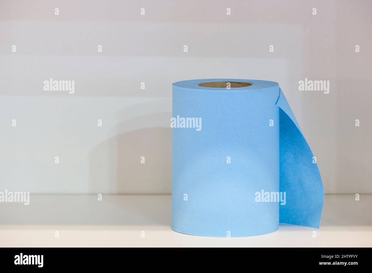 Kitchen paper towel. Disposable soft tissue. Domestic clean. Copyspace ...