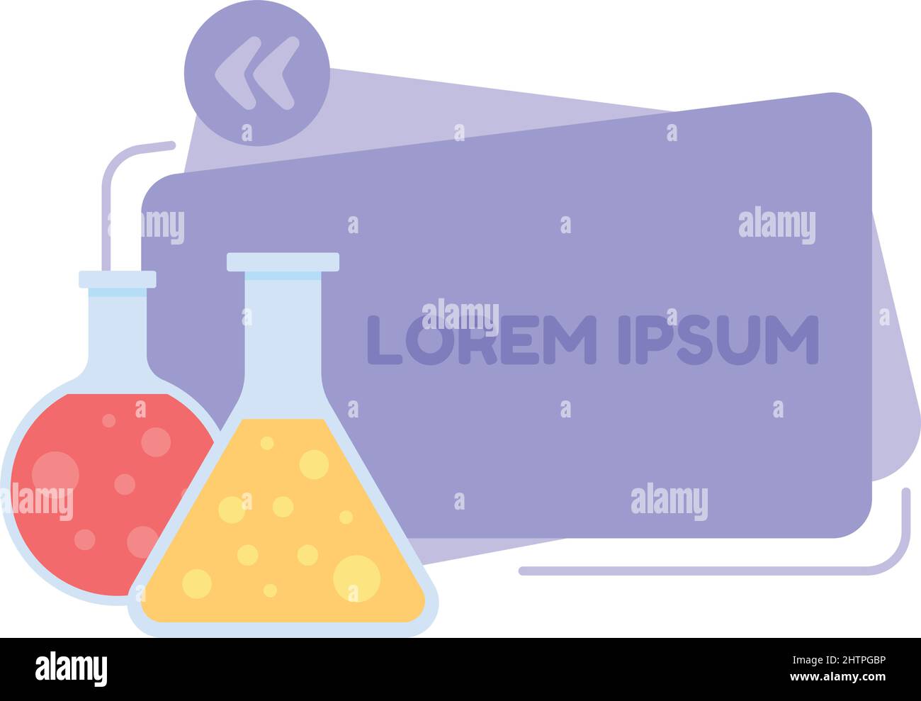 School laboratory test tubes quote textbox with flat object Stock ...