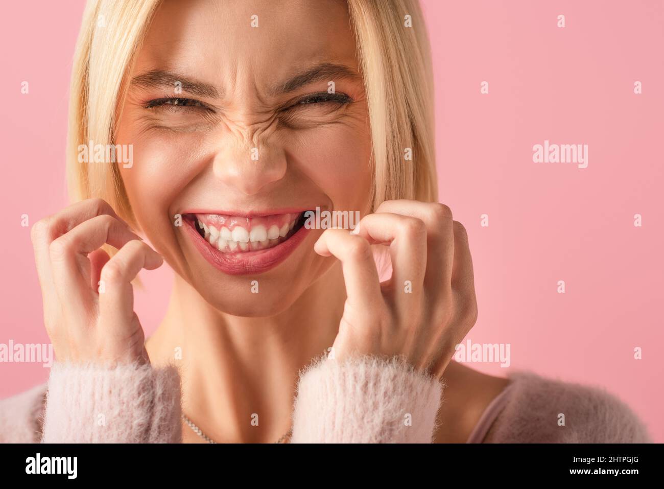 Frowning and smiling face hi-res stock photography and images - Alamy