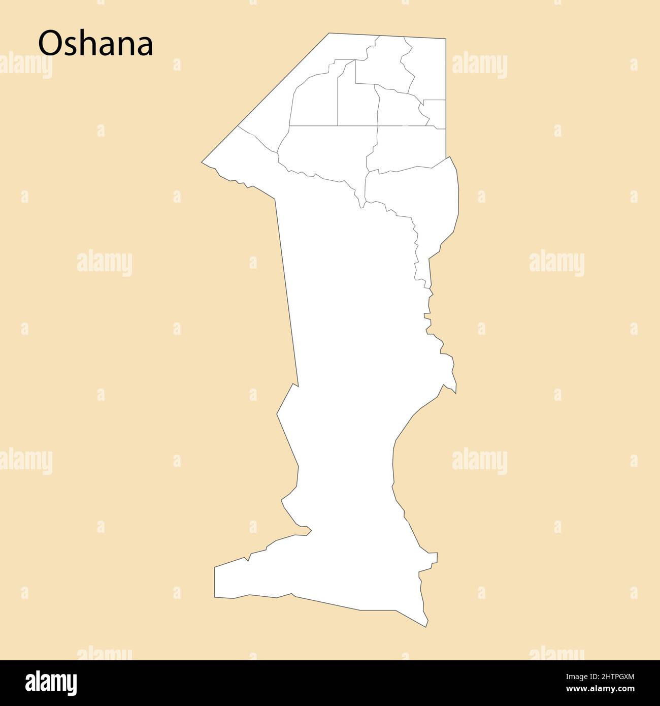 Oshana vector outline map hi-res stock photography and images - Alamy