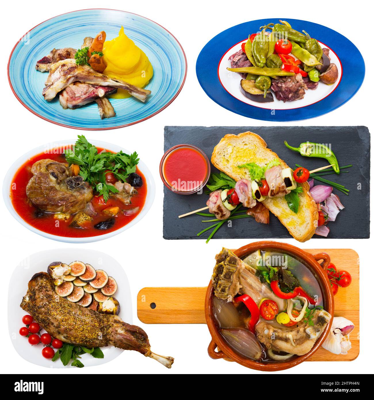 Collection of mutton meals Stock Photo - Alamy