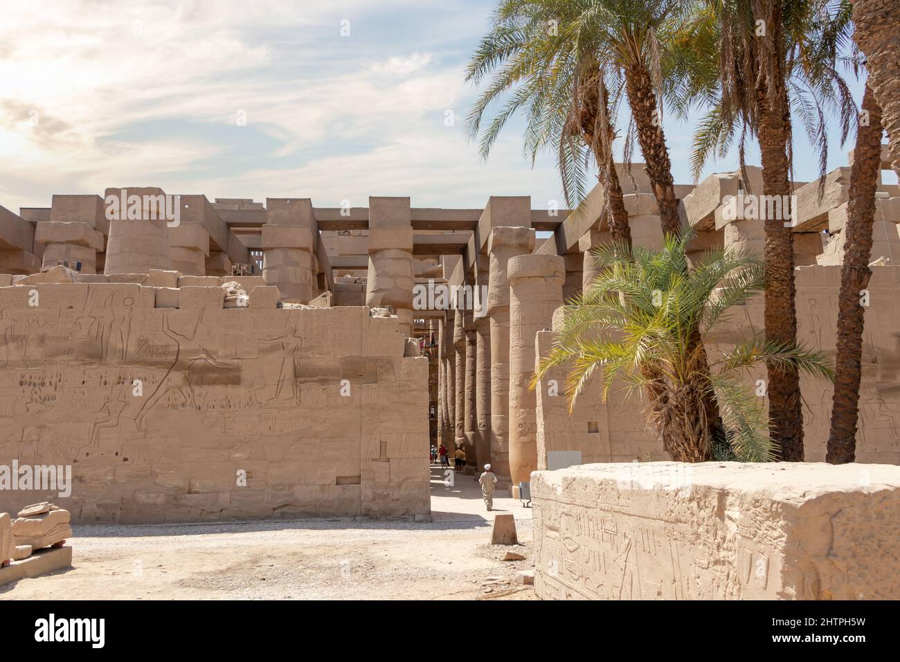 Luxor, Egypt - September 21 2021: The Karnak Temple Complex consists of ...