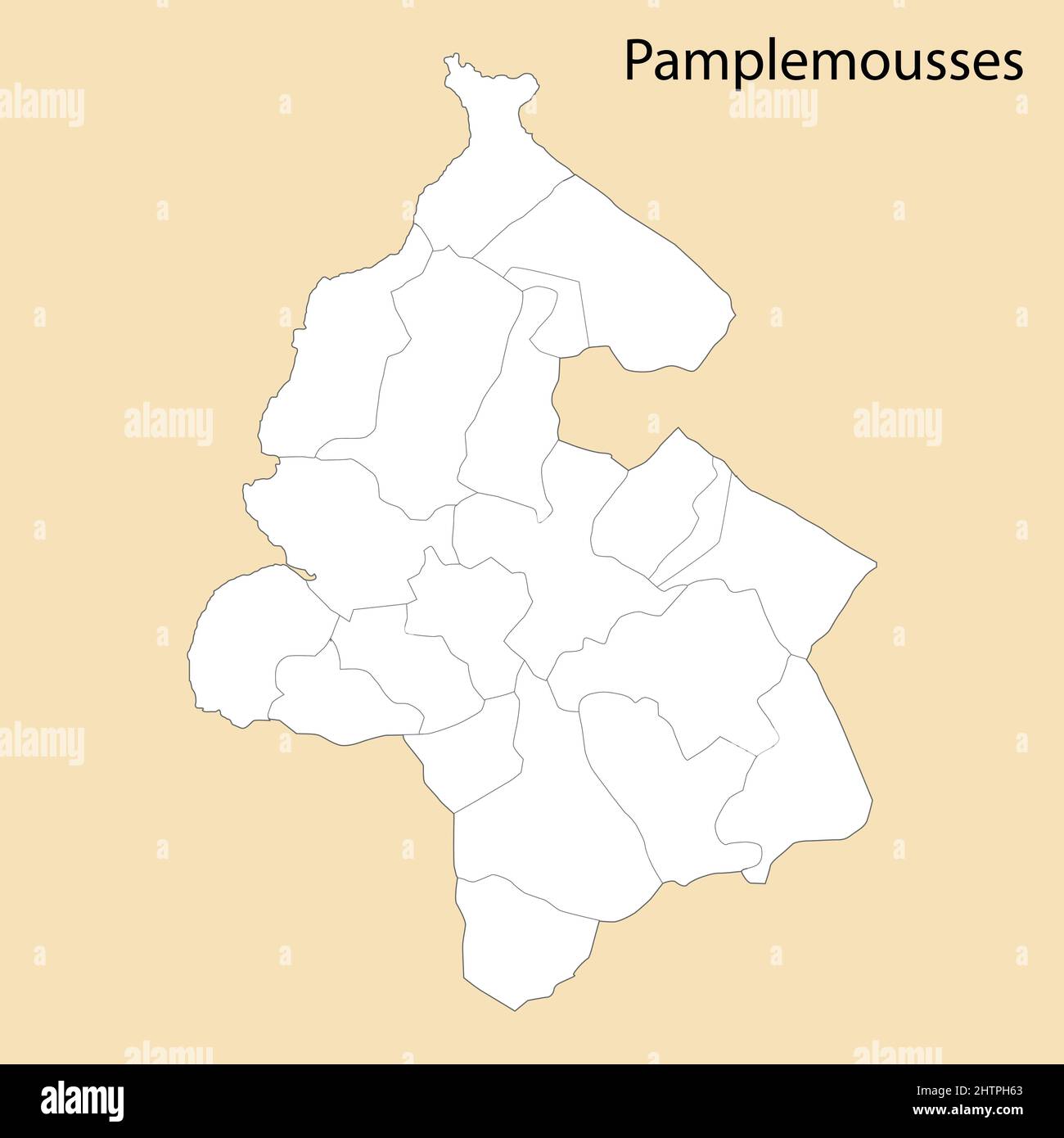 High Quality map of Pamplemousses is a region of Mauritius, with ...
