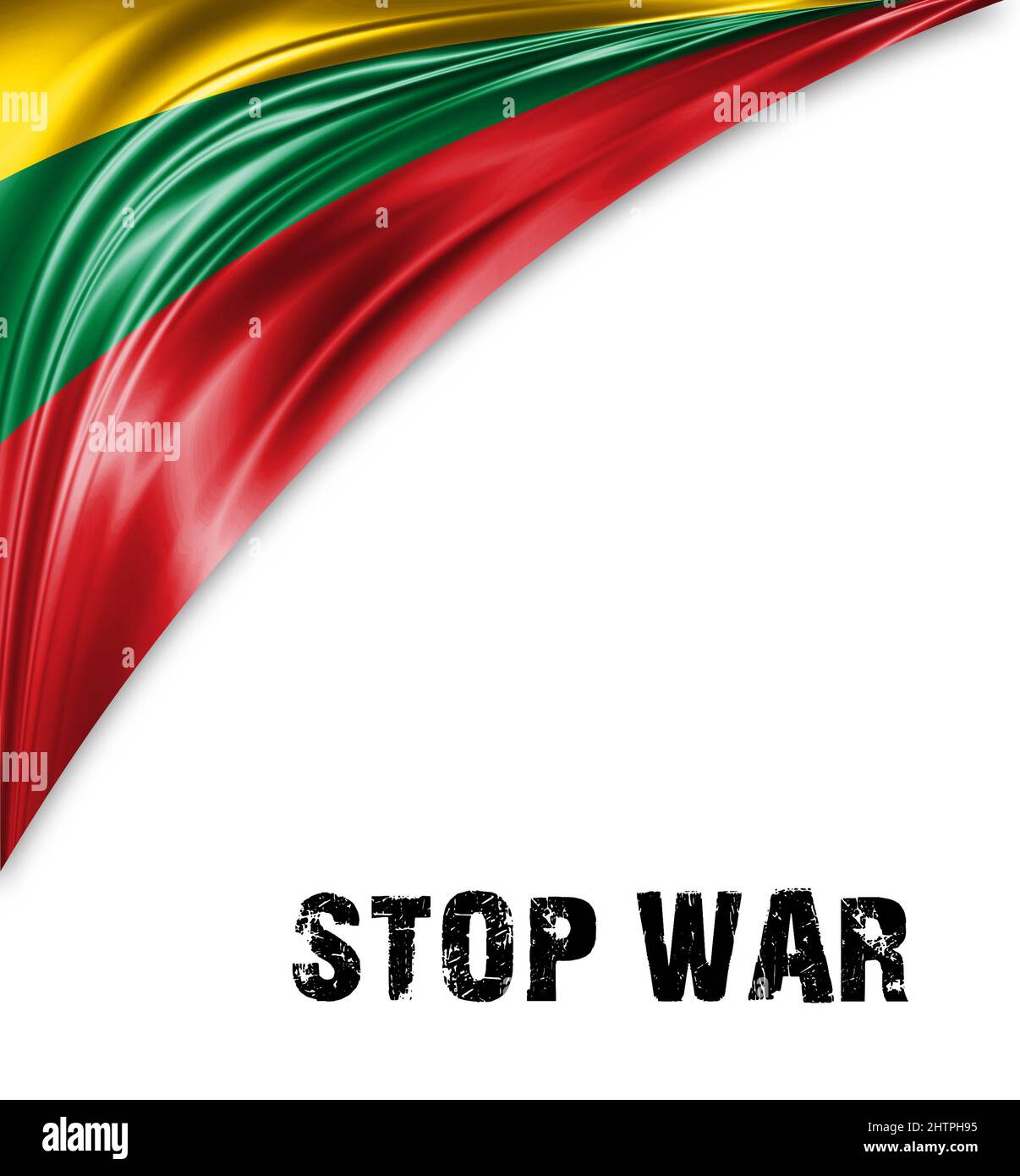Lithuania flag of silk with copyspace for your text or images and white ...