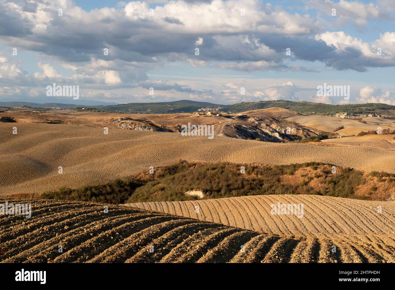 Landscape, Crete Senesi, Asciano village area, Siena province, Tuscany ...