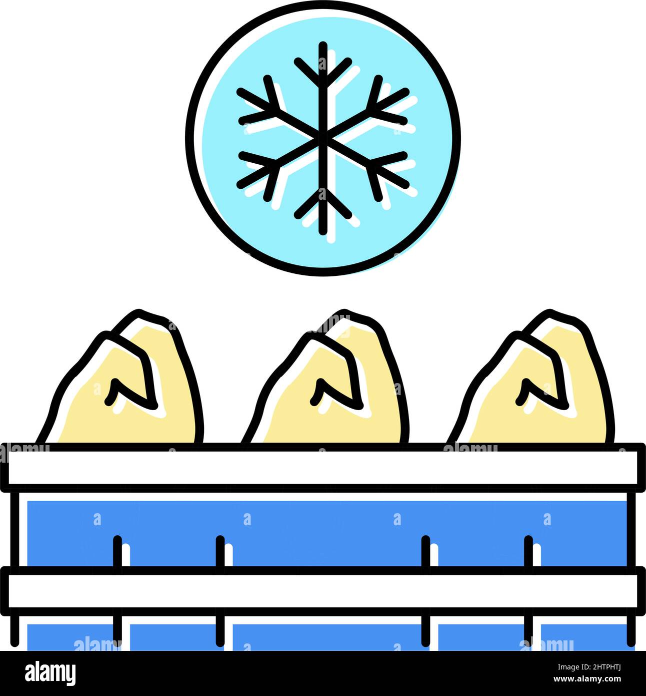 frozen chicken carcass meat color icon vector illustration Stock Vector ...