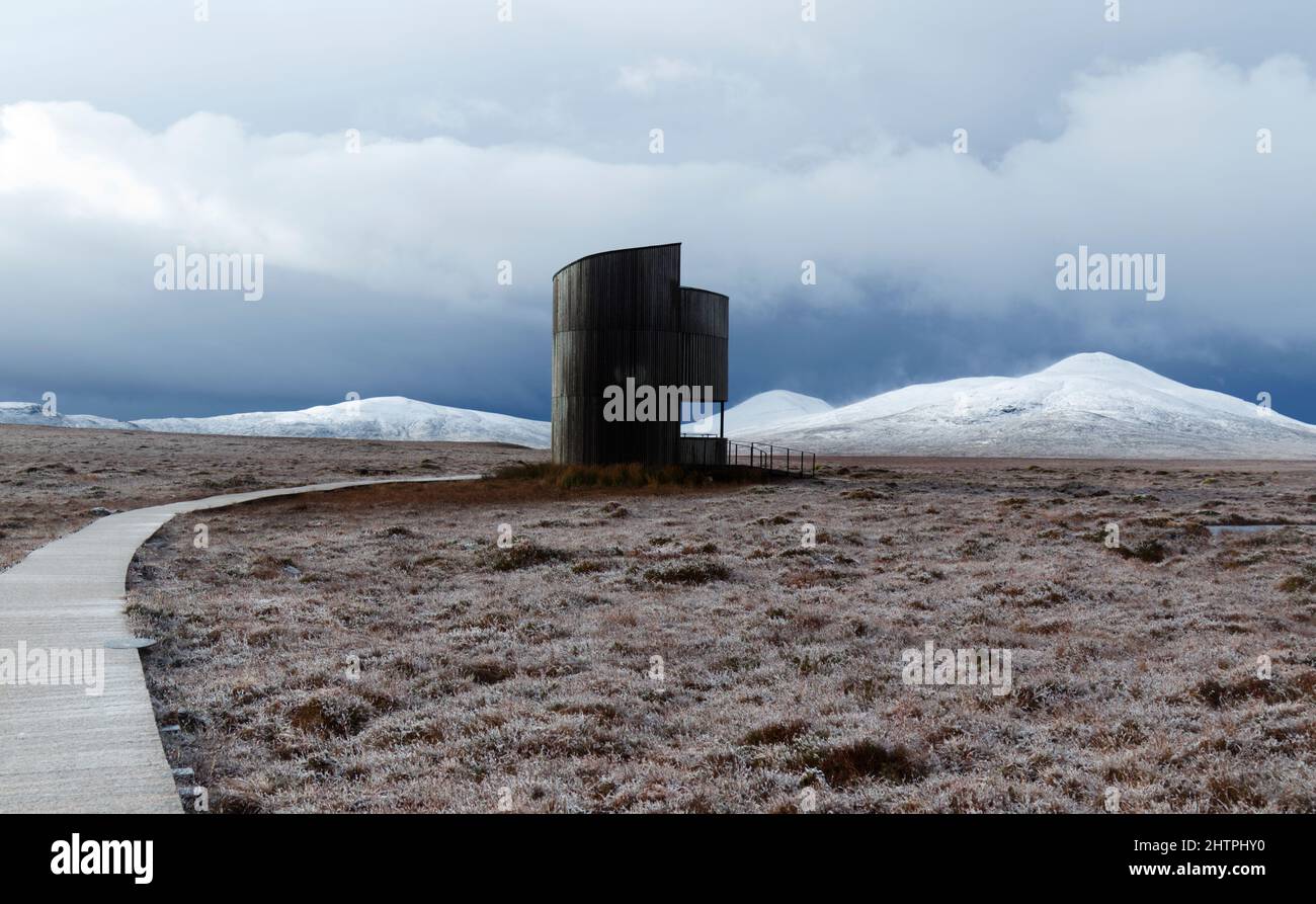 Forsinard Flows observation tower, Sutherland, Scotland Stock Photo - Alamy